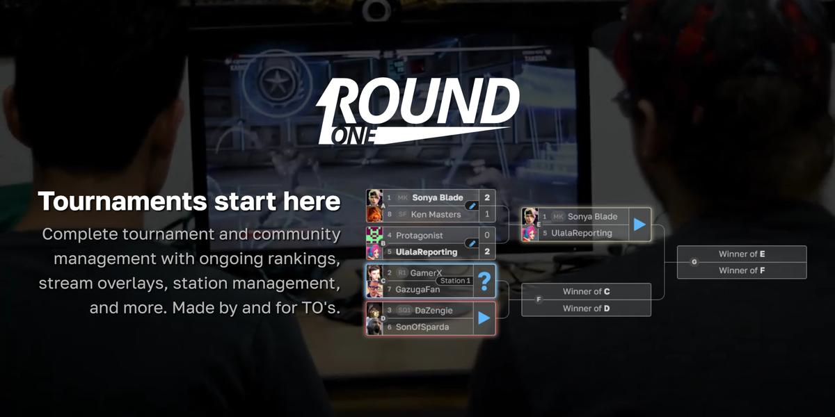 Tournament management, community rankings, stream overlays | RoundOne